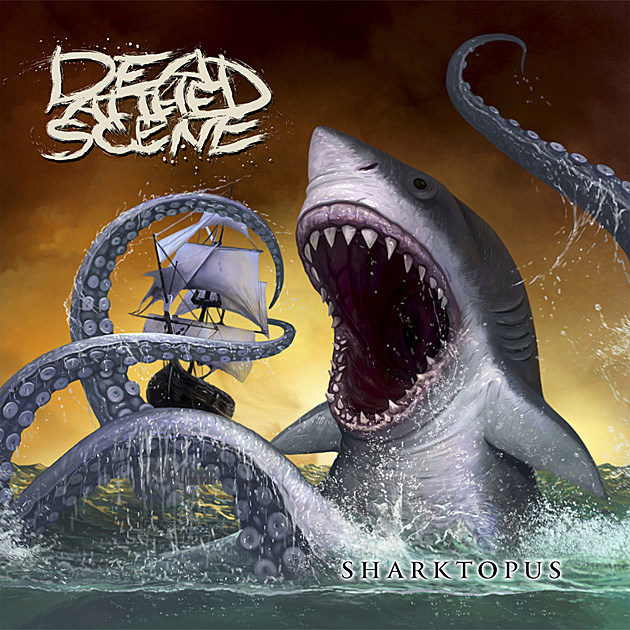 Metal album covers featuring sharks